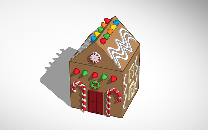3D design Gingerbread House - Tinkercad