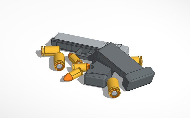 3D design Glock-19 - Tinkercad