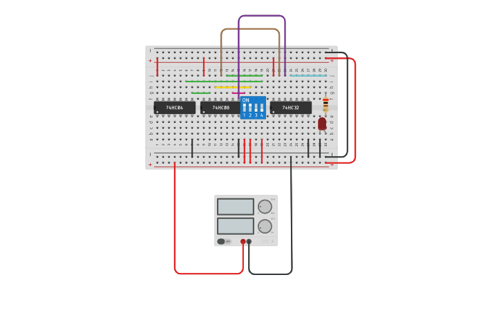 Circuit design Multiplexer 2x1 - Tinkercad