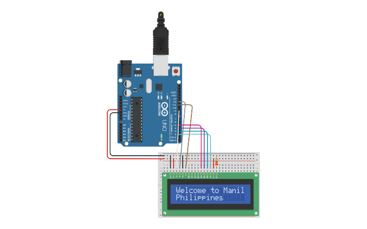 Circuit design Electrical Billboard - Tinkercad