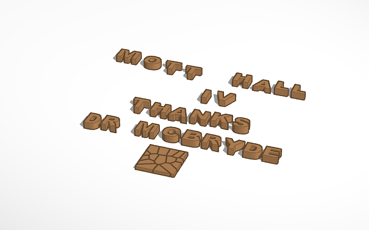 3D design Name Plate | Tinkercad