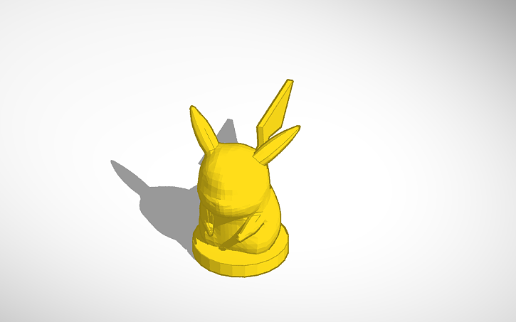 3D design Pikachu - Tinkercad