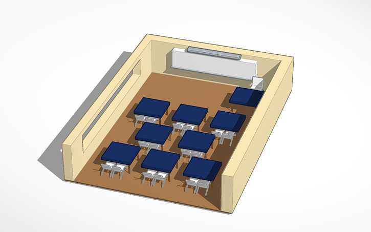 3D design Classroom Model - Tinkercad