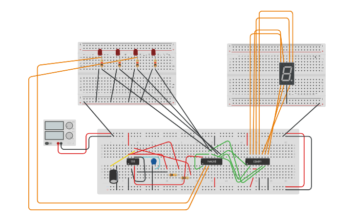 Circuit design 7 Segment Decoder Circuit | Tinkercad