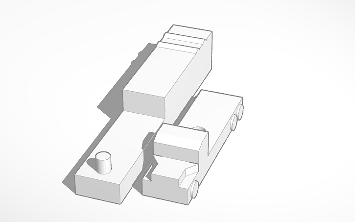 3D design 3D PRINTABLE SEMI TRUCK - Tinkercad