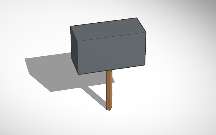 3D design -minecraft java- Hammer!?!?!?!?! | Tinkercad