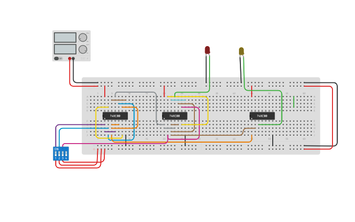 Circuit design Full Adder Using Universal Gates - Tinkercad