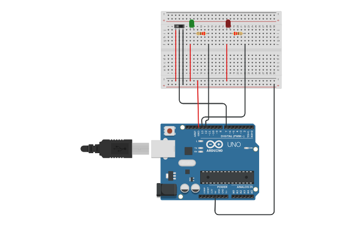 Circuit design Working of Slide Switch | Tinkercad