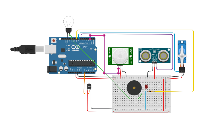 Circuit Design Iot Based Home Automation System Tinkercad