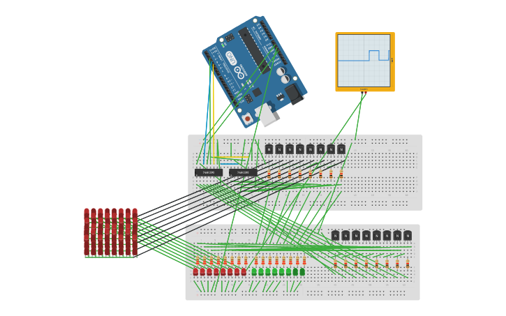Circuit design LED Matrix 8x8 + Controler | Tinkercad