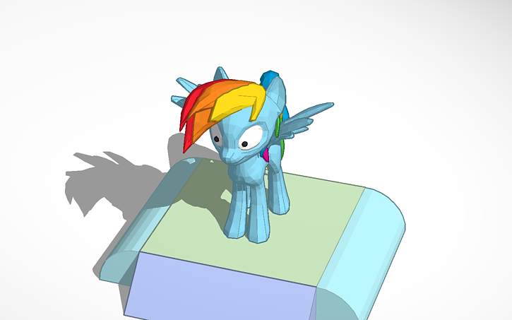 3D design Rainbow Dash for my sister | Tinkercad