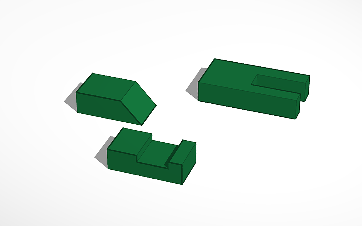 3D design drawings 1, 2, and 3 - Tinkercad