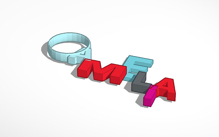 3D design amelia keychain | Tinkercad