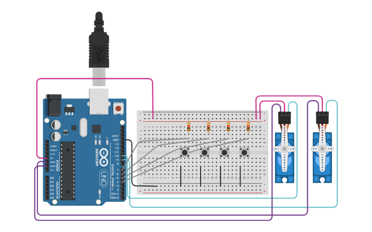 Circuit design Band Mechanism | Tinkercad