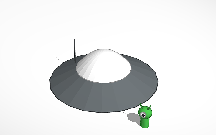 3D design UFO with Alien | Tinkercad