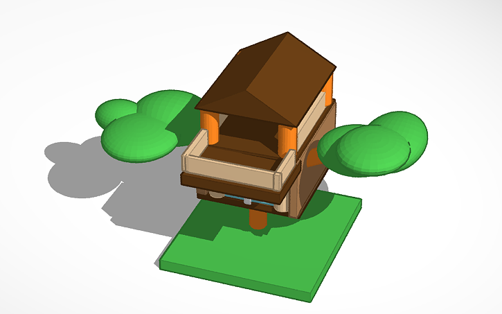 3D design A house in a tree | Tinkercad