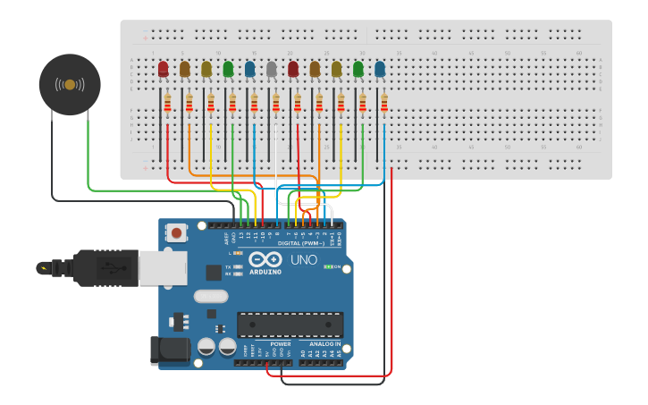Circuit design BLANK SPACE TAYLOR SWIFT PIEZO SONG - Tinkercad
