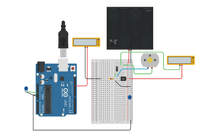 Circuit design BJT Transistor Exercise | Tinkercad