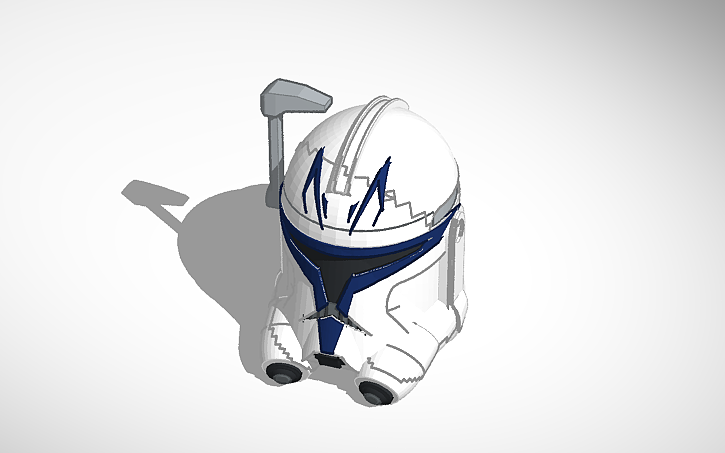 3D design Captain Rex helmet - Tinkercad