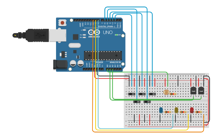 Circuit design TP2_45838_45958 - Tinkercad