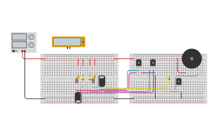 Circuit design Proj. Sem. 1°S - Elet. An. e Dig. - Tinkercad Circuit design Proj. Sem. 1°S - Elet. An. e Dig. - Tinkercad