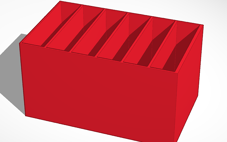 3D design 191002 10h00 Opslagbox 6x HDD - Tinkercad