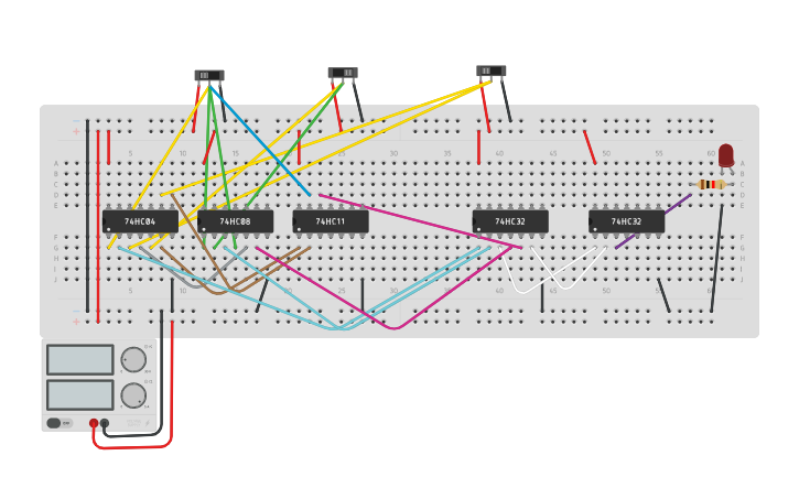 Circuit design Activity 2.3 Simplification of Boolean Function - Tinkercad Circuit design Activity 2.3 Simplification of Boolean Function - Tinkercad