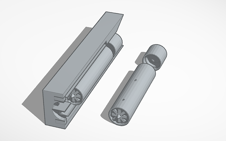 3D design Jet Engine, ramjet+rocket engine Triple Hybrid - Tinkercad