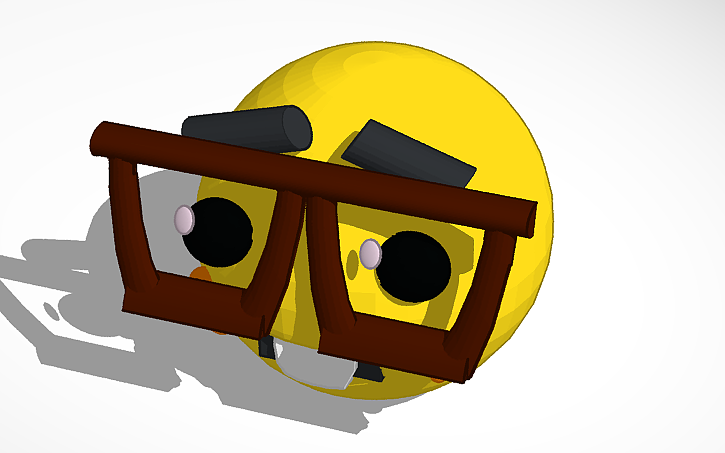 3D design Nerd Emoji - Tinkercad