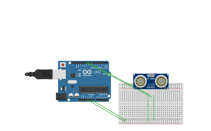 Circuit Design Modul4perc1 Sensor Hc Sr04 Tinkercad