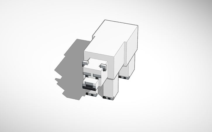 3D design Minecraft Bear Template - Tinkercad