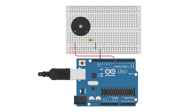 Circuit design Buzzer | Tinkercad