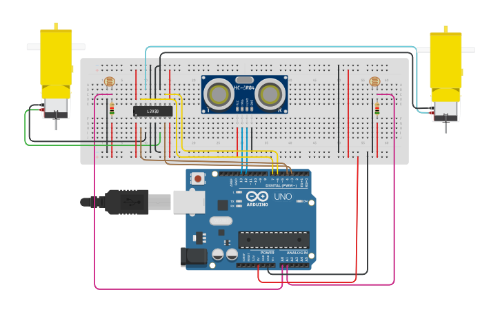 Circuit Design Assessment 1 Autonomous Car Simulation 1 Tinkercad