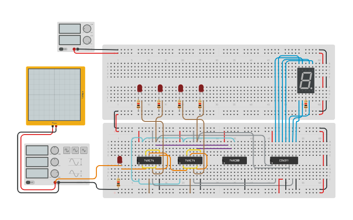 Circuit design Week 13.1: Asynchronous BCD counter using D flip flop ...