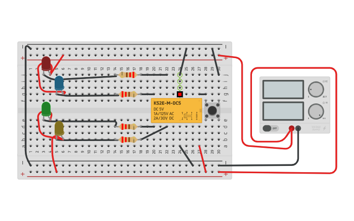 Circuit design Conexión de un relevador | Tinkercad