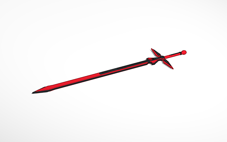 3D design My version of Kirito's Dark Repulser from Sword Art Online ...