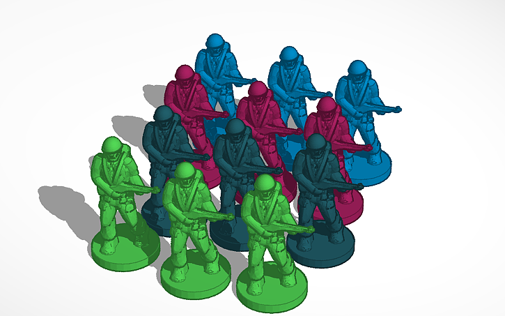 3D design Army men - Tinkercad