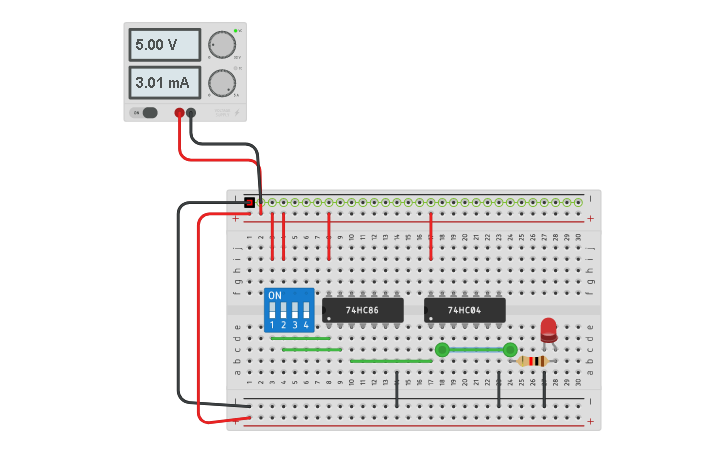 Circuit design XNOR GATE | Tinkercad