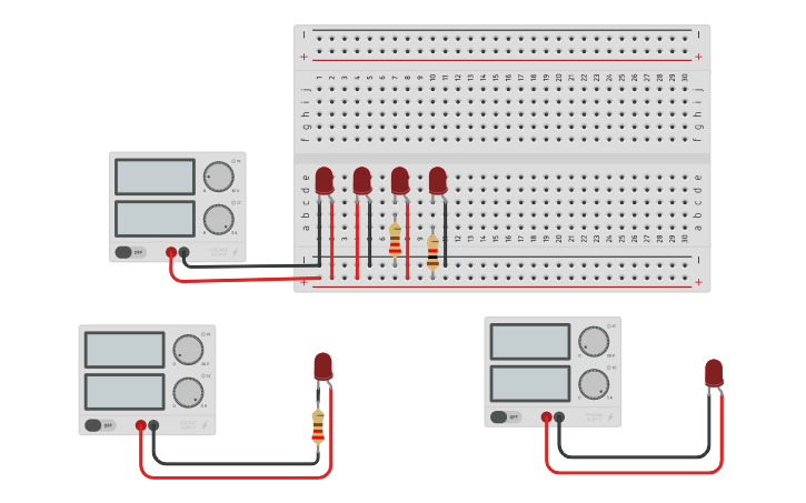 Circuit design How to use LED - Come far accendere i LED senza bruciarli - Tinkercad
