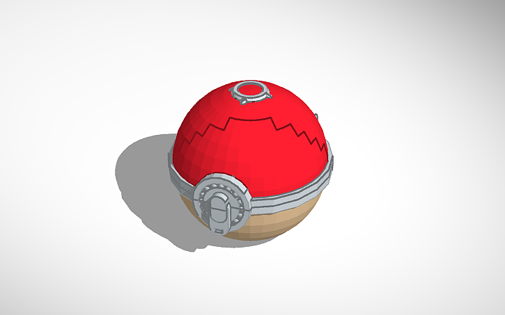 3D design old poke-ball from arceus legends | Tinkercad