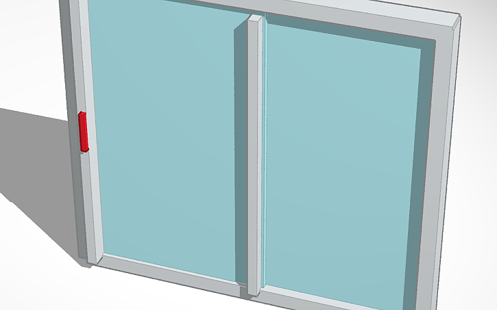 3D design sliding glass door 1" = 1' - Tinkercad