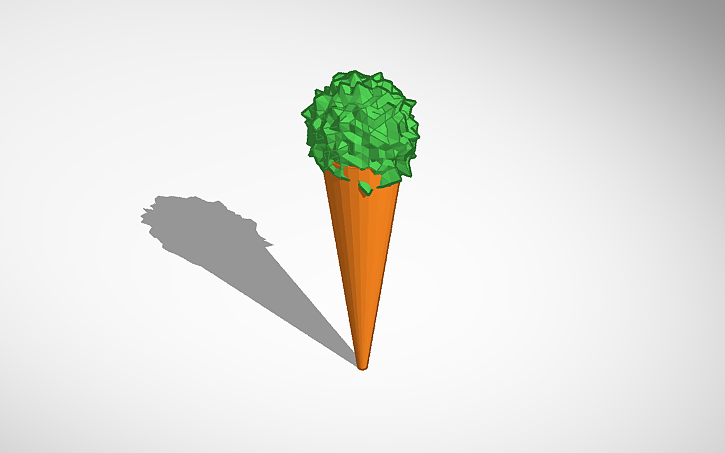 3D design carrot - Tinkercad