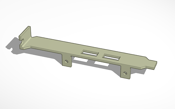 3D design PCI-Bracket-Two-USB - Tinkercad