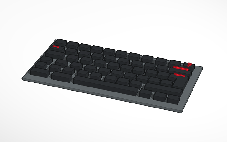 3D design @ keyboard - Tinkercad