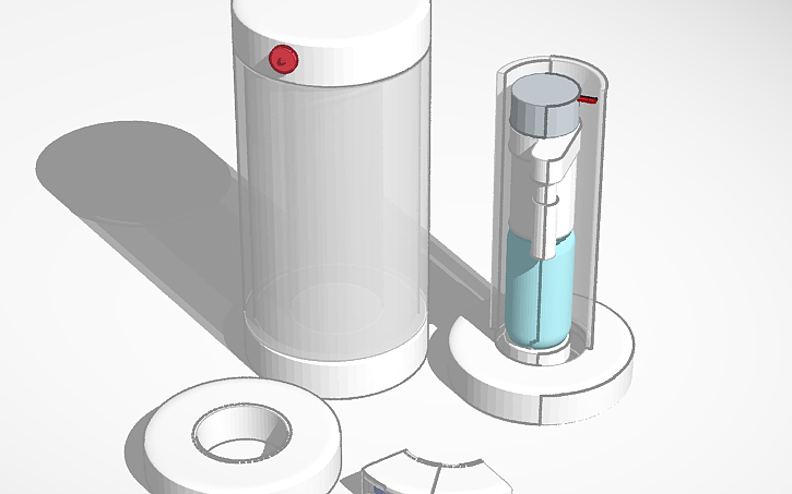 3D design Portable water Filter - Tinkercad
