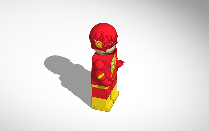 3D design lego the flash minifigure - Tinkercad