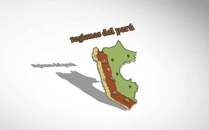 3D design Mapa del Perú, mi país - Tinkercad