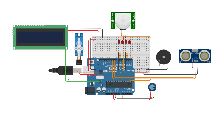 Circuit Design Smart Home Security System Tinkercad