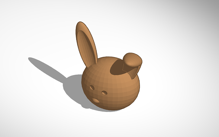 3D design bunny happy easter | Tinkercad