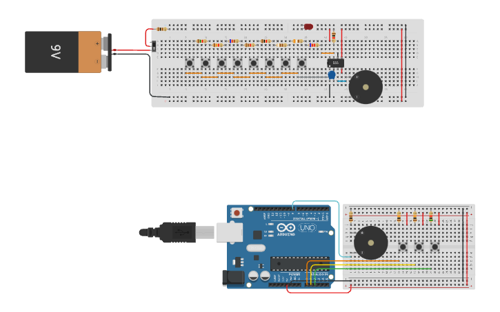 Circuit design Keyboard - Tinkercad